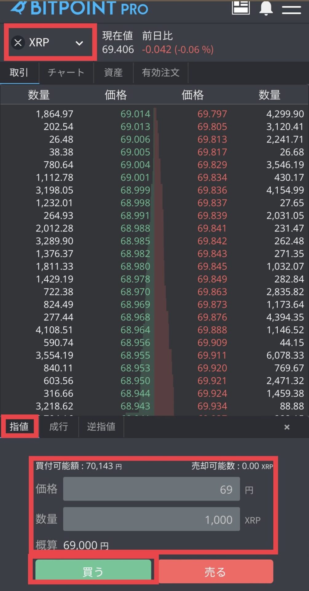 BITPOINT(ビットポイント) でのXRP（リップル）の買い方・購入方法【スマホ版】